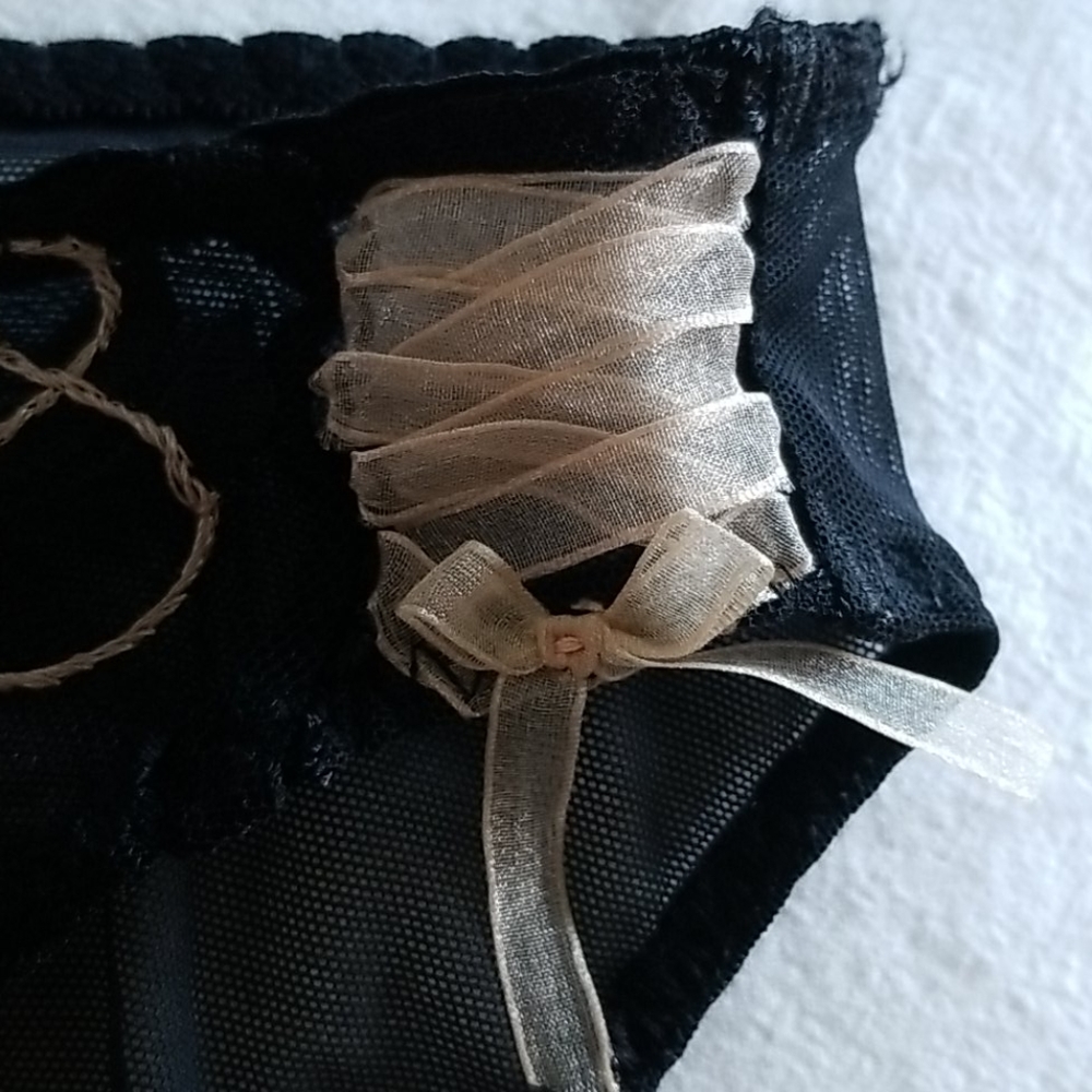 Aubade Paris Intimate Bra Set Black & Champagne Appli… - Gem
